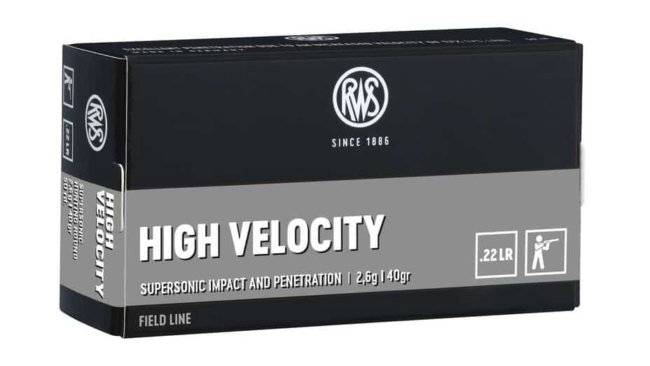.22lr. RWS High Velocity, 2.6g. / 40grs. - Kurt Zimmermann Waffen AG